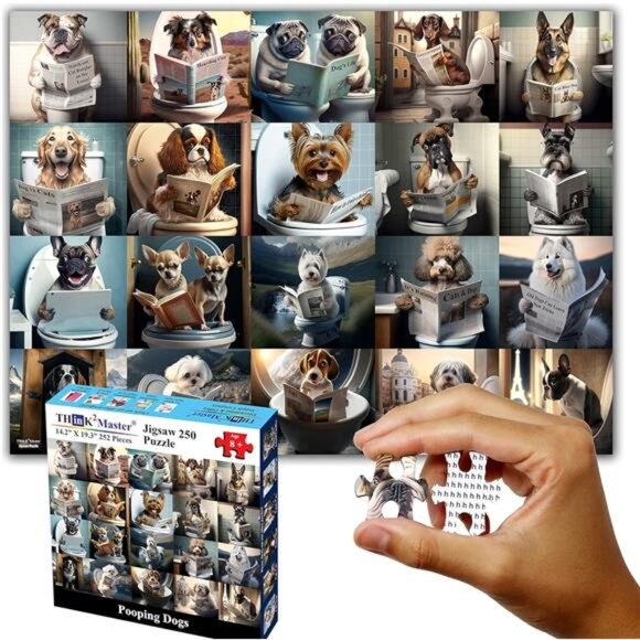 Toys | New Pooping Dogs 25 Pieces Jigsaw Puzzle Featuring Heartwarming ...